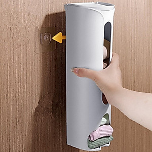 JQUAL 3 Pcs Wall Mounted Underwear Storage Box, Wall Mounted Socks Panties Storage Box, Underwear Storage Organizer Dispenser, Punch Free Multifunctional Storage Box (Blue)