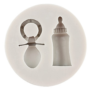 Sijiangmold Baby Shower Themed Cake Fondant Molds Baby Silicone Mold Baby Feet Baby Bottle Mold For Baby Birthday Cupcake Topper Cake Decorating Candy Gum Paste Polymer Clay Set Of 6