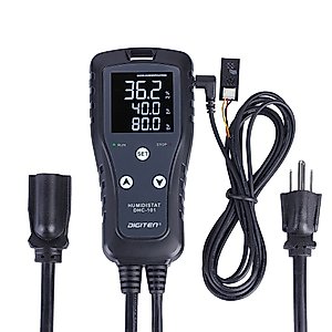 DIGITEN Humidity Controller DHC101 Digital Humidistat Pre Wired Outlet Reptile Humidity Controller for Grow Tent Mushroom Greenhouse Homebrew Fermentation Humidifier Dehumidifier