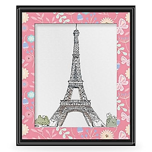 Lakiniss 5x7 Picture Frame, Picture Frames for Wall Eco Friendly Wood 5x7 Frame Durability Black Frames Poster Frames Gallery Photo Frame Picture Frames 5x7 (Flora Exploration Prints)