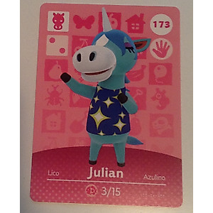 Nintendo Animal Crossing Happy Home Designer Amiibo Card Julian 173/200 USA Version