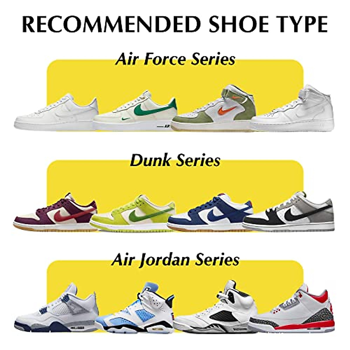 GORYGOLD 6 Pairs Crease Protector for Sneaker Shoes, No Crease Shoe Inserts Anti Crease Decreaser Guard, Women Size 7-12