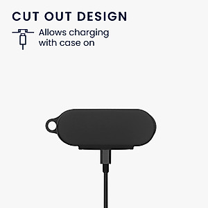 kwmobile Case & Strap Compatible with Sony WF-1000XM3 Case - Cover & Cord Holder Set - Black/Black