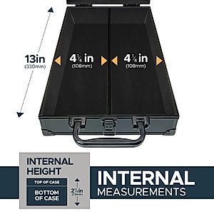 The Big Black Metal Box (PRO Edition) | Case Is Compatible With Magic The Gathering, MTG, All Standard Card Games (Game Not Included) | Includes 8 Dividers | Fits up to 2000 Loose Unsleeved Cards