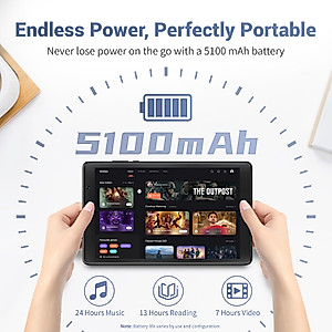 Topsand Latest Android 13 Tablet, 8 Inch Tablet Quad-Core 2.0 GHz Processor with 64GB Storage, 1TB Expandable, Dual Auto Focus Camera with Face ID Unlock, GPS, Parental Control, 2.4G & 5G WiFi Tableta