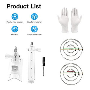 2-in-1 Pole Mounting Bracket for Arlo Solar Panel/Arlo Pro 3/Arlo Ultra1&2/Arlo Essential/Arlo Pro 4 /eufyCam Outdoor Mount Accessories for Arlo pro 4 and Arlo Solar Panel (White)