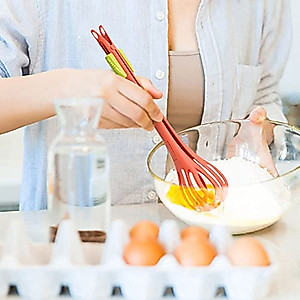 2 PCS 2 in 1 Food Clip & Egg Whisk, Multifunctional Kitchen Tool for Cooking Salad Mixer and Food Clip, Egg Beater, Bread Clip Handheld Blende Egg Beater for Cooking, Mixing, Barbecue