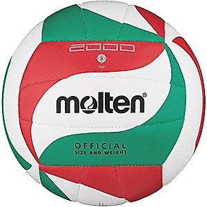Molten Volley Ball - 5, White/Green/Red