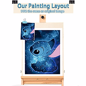 eimivrc Paint by Number for Adults Beginner, Stitch Paint by Numbers,Paint by Number Stitch for Gift Home Decor(16x20 Inch)