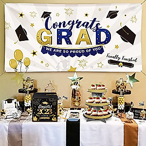 BESTOYARD 2023 Graduation Card Holder Box Congrats Grad Card Box Invitation Card Box Graduation Party Favors 2023 (2023-A)