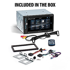 Planet Audio P9695BRC Car DVD Player - A-Link (Screen Mirroring), Bluetooth Audio and Hands-Free Calling, 6.95 Inch LCD Touchscreen, Double Din, DVD, CD, USB, SD, Aux AV in, Backup Camera Included