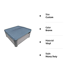 MySpaCover Long-Lasting Hot Tub and Spa Cover Replacement with EPS Insulation Foam, 4, 5, 6 Inch Taper for Any Shape and Size up to 96 inch (Custom)