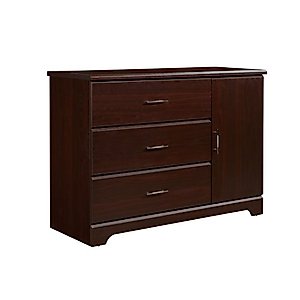 Storkcraft Brookside 3 Drawer Combo Dresser (Espresso) – Baby and Kids Bedroom Organizer, Nursery Chest, Storage Dresser With Drawers, Universal Design