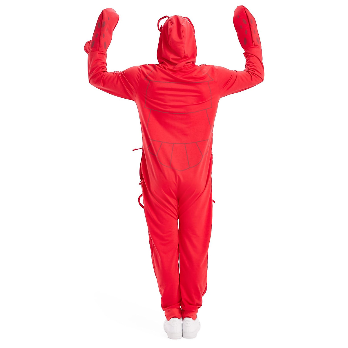 Tipsy Elves' Men's Lobster Costume - Red Sea Crustacean Halloween Jumpsuit Size Large