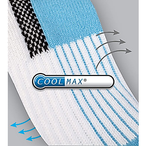 AERO|TECH|DESIGNS | Coolmax Athletic Socks | Quarter Crew | Unisex Adult | Red/White | Medium