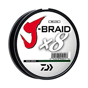 Daiwa J-BRAID GRAND 8X 300YDS FILLER SPOOL DARK GREEN