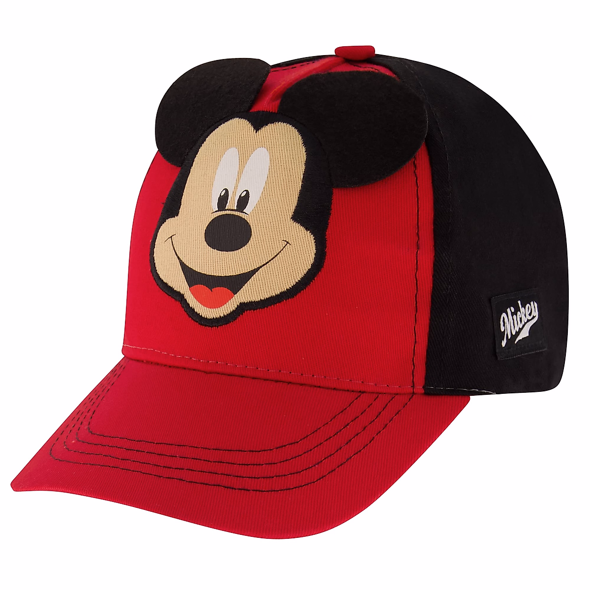 Disney Boys Baseball Cap, Mickey Mouse Adjustable Toddler Hat, Ages 2-4, Red/Black