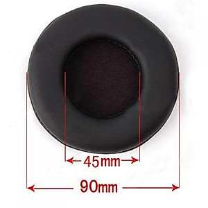 Sqrmekoko Replacement Earpad Cover Cup Pads Cushion Compatible with Sony MDR-V700DJ V700 DJ MDR-V500DJ V500 DJ Pioneer HDJ1000 HDJ2000 HDJ1500 Black