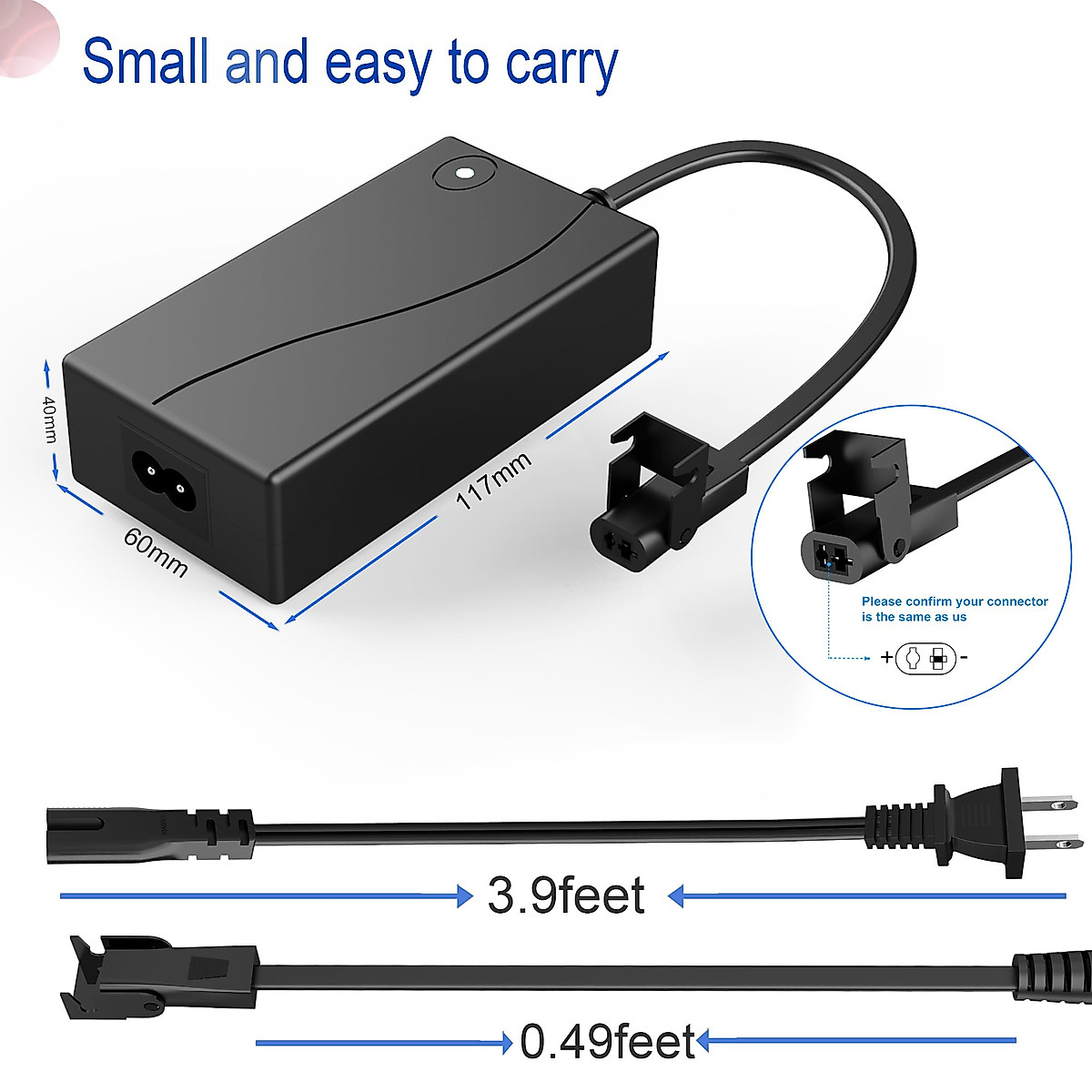 Power Recliner Power Supply, AC/DC Switching Power Supply Transformer 2-pin 29V/24 2A Adapter Universal Power Cord for Lift Chair or Power Recliner