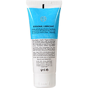 Organic Glide Natural Personal Lubricant, Probiotic Edible Lube. Parabens, Glycerin, Flavorings Free - for Men Women and Couples. Best for Menopause and Sensitive Skin