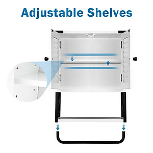 HOKYHOKY Bathroom Medicine Wall Cabinet, Bathroom Hanging Storage Cabinets with Louver Doors, Medicine Cabinet Organizer Wall Mounted with Towel Bar, White