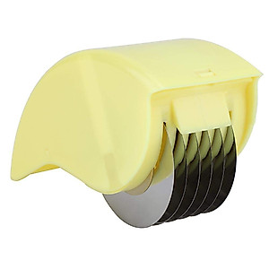 Maxmartt Stainless Steel Anti-rust Rolling Cutter Mincer Vegetable Kitchen Tool (yellow)