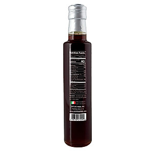 Giusto Sapore Pomegranate Sweet Fruit Italian Vinegar - Premium All Natural Infused Gluten Free Gourmet Brand - Imported from Italy and Family Owned - 8.5oz