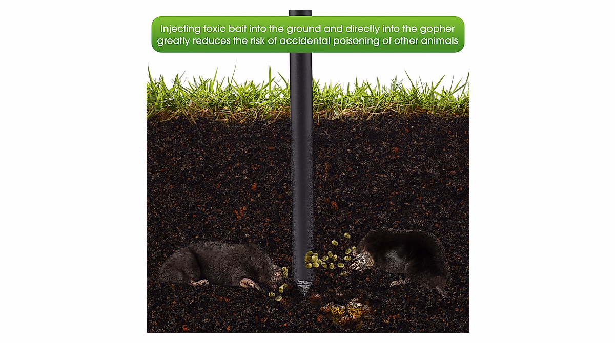 Qualirey Gopher Bait Applicator, Mole Bait Applicator, Metal Home ...