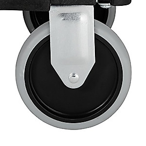 Rubbermaid Commercial Products Trades Tool Utility Cart, Mobile Work Station, With 2 Parts Boxes and 4 Parts Bins, 330 lb. Capacity, 5" Casters, Black, for Warehouse/Garage/Cleaning/Maintenance