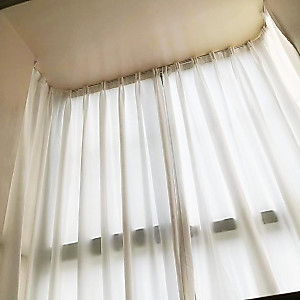 100 Pieces Curtain Track Hooks of 50 Pieces Hooks and 50 Pieces Rollers Gliders for Shower Curtain Straight Curved Curtain Track for Bendable Curtain Track Pulley Carrier Hooks (Style 2)