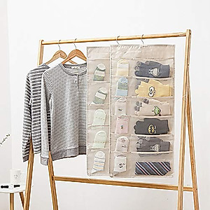 GUAGLL Household Wardrobe Storage Bag for Bra Panties Socks Non-Woven Storage Wall Hanging Bag