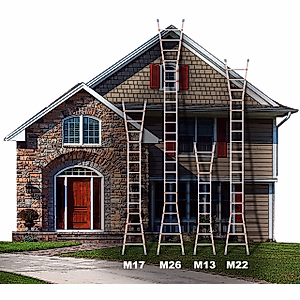 Little Giant Ladders, Super Duty, M22, 22 foot, Multi-Position Ladder, Aluminum, Type 1AA, 375 lbs weight rating, (10403)