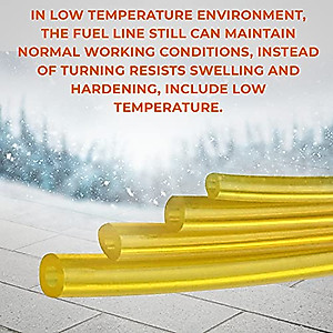 4 Sizes Petrol Fuel Gas Line Pipe Hose Tubing For String Trimmer Chainsaw Blower Lawn Mower and other Power Tools For 2 Cycle Engine for Poulan, Craftman (Yellow 4PC)