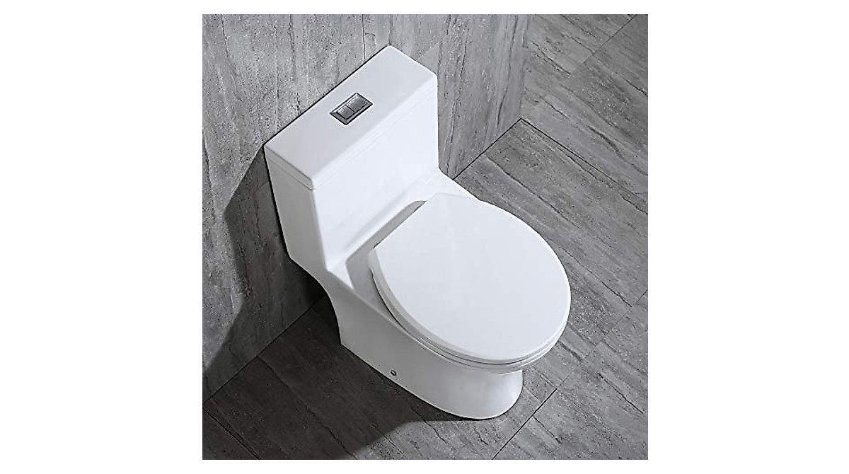 WOODBRIDGEE Compact Dual Flush Toilet with Soft Close Seat