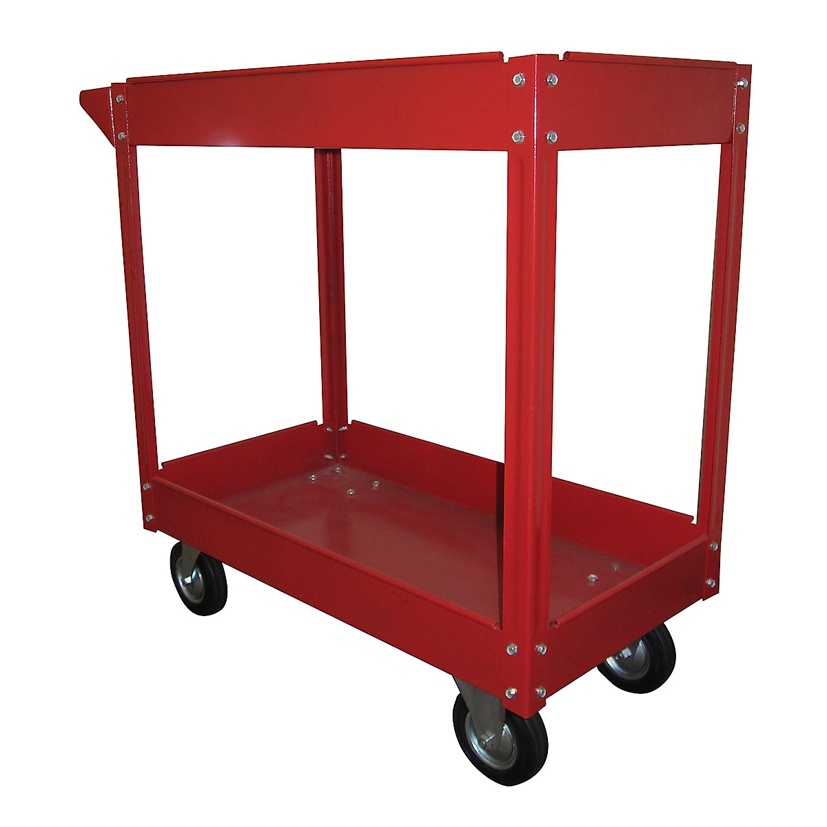 Olympia Tools 600-pound 2 Shelf 85-184, Red Steel Cart, 600LB