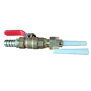 Ceramic Sandblasting Gun Assembly: Nozzle Tip (3/32" ID), Bracket, Brass Ball Valve and Connector 2Pcs Grinding Nozzle Tip Replacement,Valve Type Sandblaster Gun