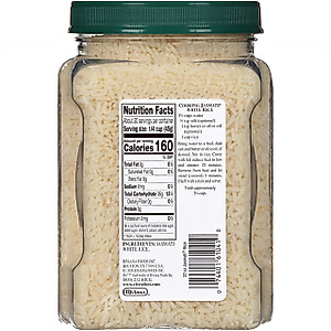 RiceSelect Jasmati, Long Grain Jasmine Rice, Gluten-Free, Non-GMO, 32 oz (Pack of 4 Jars)