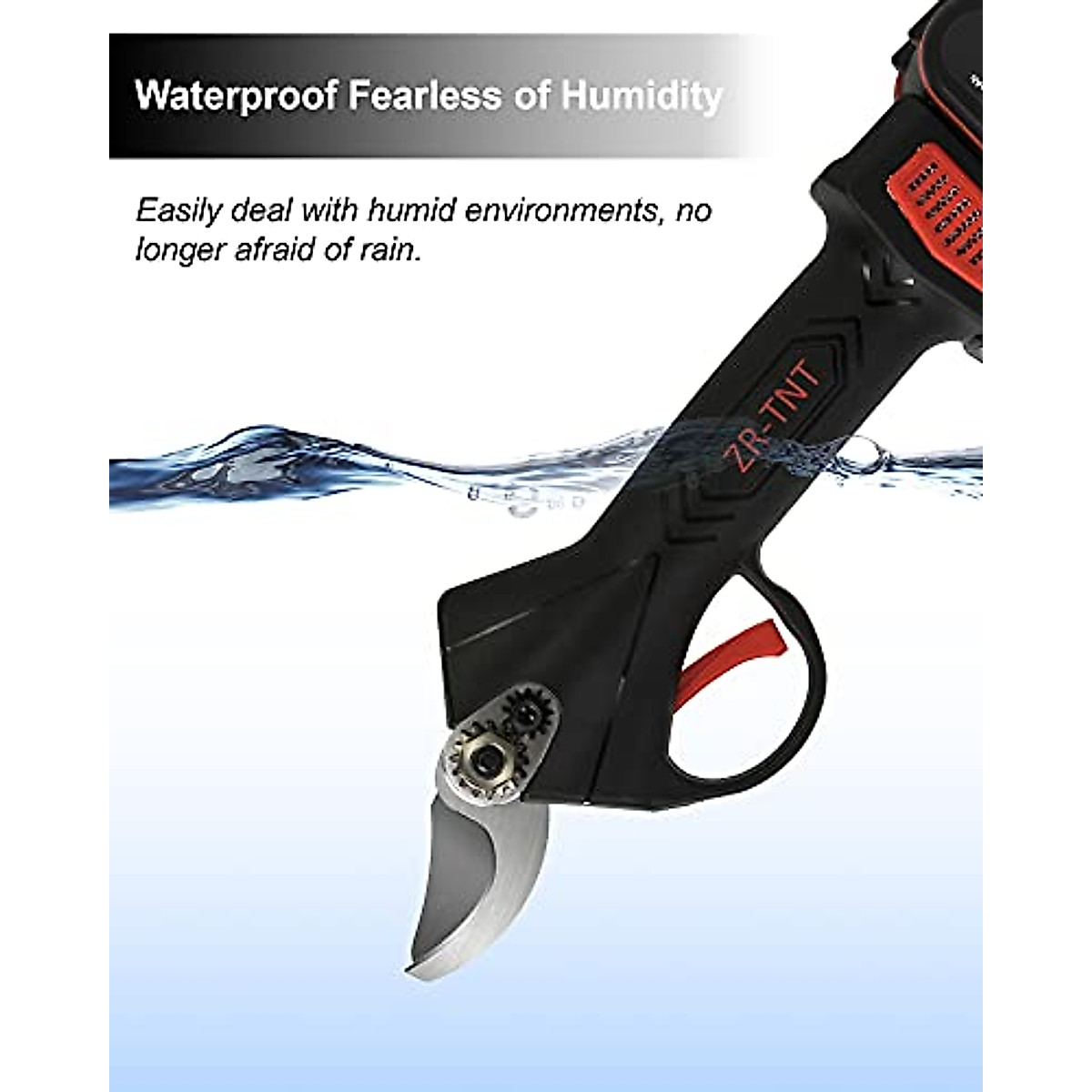 ZR-TNT Electric Pruning Shears Cordless 21V with 2000mAh 2PCS Lithium Battery and Matching Tools,30mm (1.2″) Cutting Diameter,Tree Branch Flowering Bushes Trimmers for Gardening (Black)