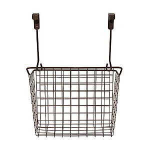 Spectrum Grid Over The Cabinet Wire Storage Basket Large (Bronze) - Organizer for Bathroom, Kitchen, Under Sink, Pantry, Hair Tools, & More