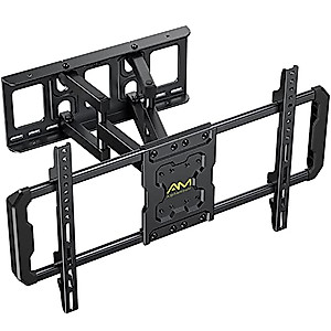 TV Wall Mount Full Motion for Most 37-75 inch OLED QLED 4K Flat/Curved TVs-Sturdy TV Mount Dual Articulating Swivel Tilt Holds up to 132LBS Max VESA 600x400mm- 8/16inch Wood stud Wall Mount TV Bracket