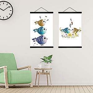 Radezon 16 inch Wide Magnetic Poster Hanger Frame, 16x20 16x24 16x22 Wood Frame for Posters, Prints, Photos, Pictures, Maps, Scrolls, and Artwork - Wall Hanging Wooden Frame