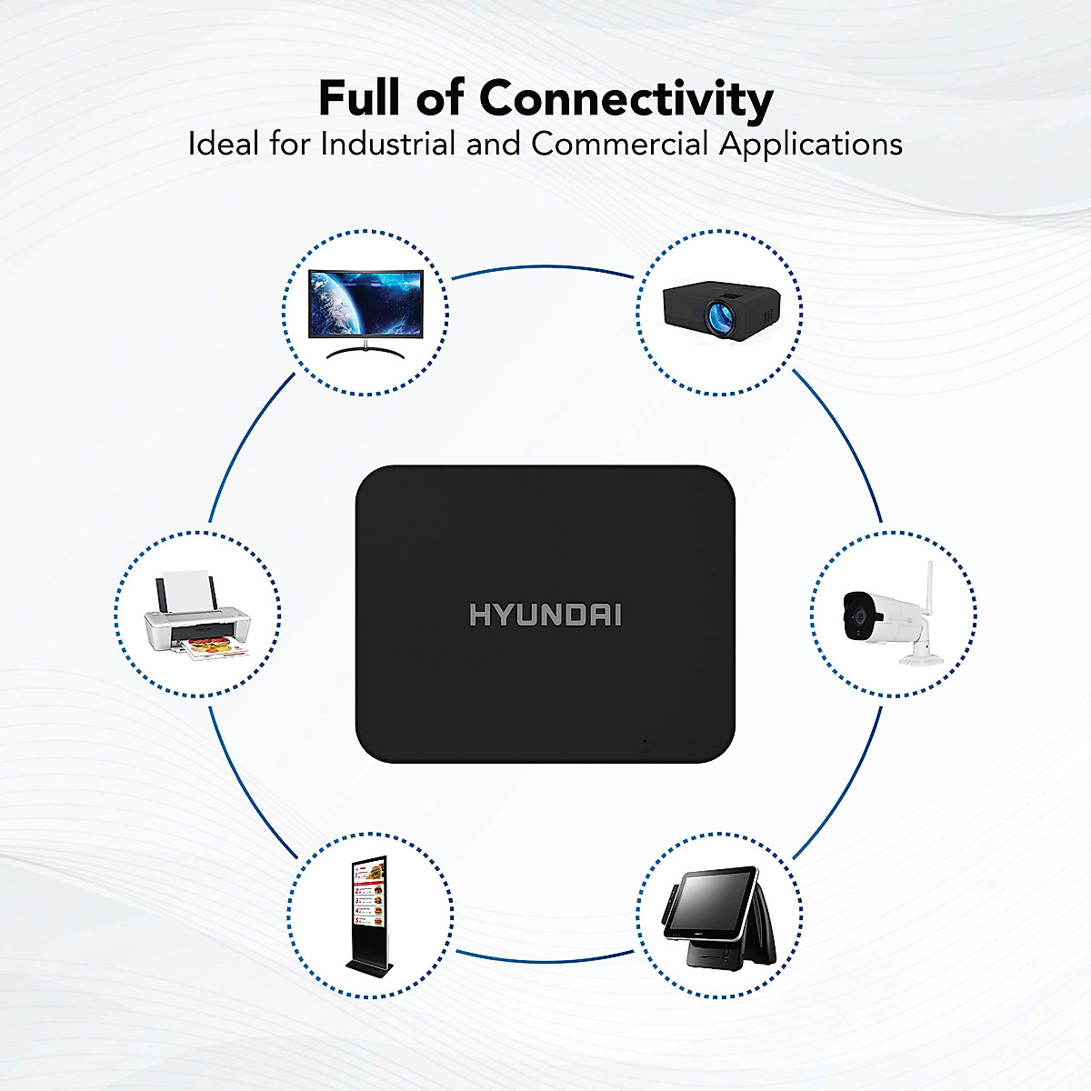 HYUNDAI Mini PC - Intel Celeron N4020 CPU Mini Desktop Computer 4GB RAM / 128GB M.2 SSD Windows 10 pro, 4K UHD Dual Monitor Support, Dual Wi-Fi, Bluetooth (Black)
