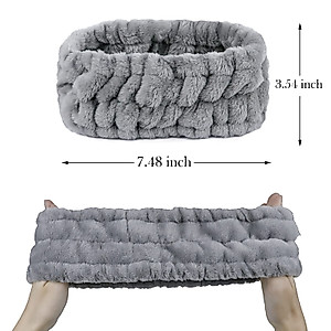 LAPOHI 3 Pack Microfiber Towel Headbands for Washing Face, Facial Headbands Makeup Headband Spa Headband Skincare Headband Fash Wash Headband for Women and Girls