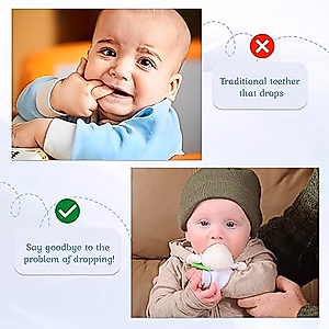 Wristy Buddy Teething Ring for Babies 0-6 8 10 12 Months | Cute Soft Lamb Animal Teething Toys & Gloves | Baby Teething Relief Toy Pack | Infant Chew Toys for 3-6 Months, 1 2 3 Years
