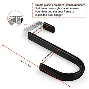 FLOWRALiKI Over The Door Hook, 6 Pack Door Hooks for Hanging Clothes, Towels, Coats, and More