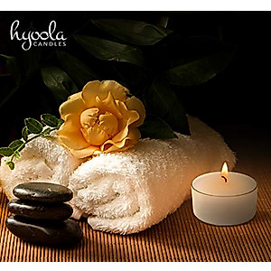 Hyoola Pure Tealight Candles - 100% Natural Candles Non Toxic - 7 Hour Vegan Tea Lights Candles in Clear Cup - 40 Pack