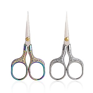 Sewing Scissors Sharp Embroidery Craft Crochet Scissors, 2 Piece Yarn Scissors Set for Needlework Arts & Crafts Crafts DIY Tools