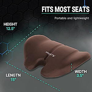 Achiou Lumbar Support Pillow for Office Chair, Back Support Pillow for Back Pain Relief, Car Seat Computer Gaming Chair Pad, Memory Foam Back Cushion, Improve Posture Cushion