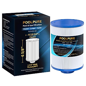 POOLPURE 4CH-23 Spa Filter Replaces PFF25TC-P4, Lifesmart 303263, 78459, Filbur FC-2400, Excel Filters XLS-442, Freeflow Lagas FF-100 CLX Claro, SD-00206, Aladdin 12536, AK-90032 Hot Tub Filter 1PACK