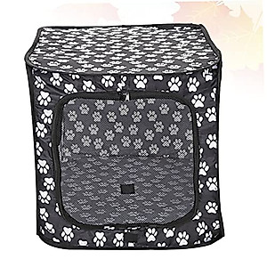 Hohopeti Cat Tent 2pcs Crate Small D Oxford Cats- Dogs Home Portable Rabbits Cloth Animal Tent Soft Use Play for Playpen- Portatble Cat Cage Travel House Grey Dog Rectangular Outdoor Shade